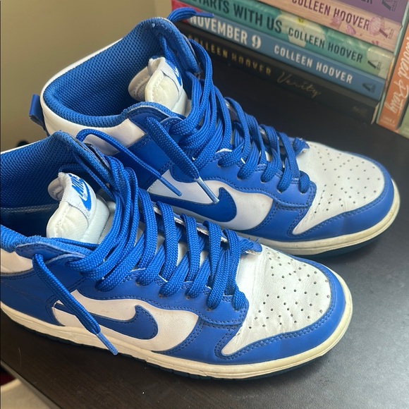 Nike | Shoes | Nike Blue High Top Dunks | Poshmark